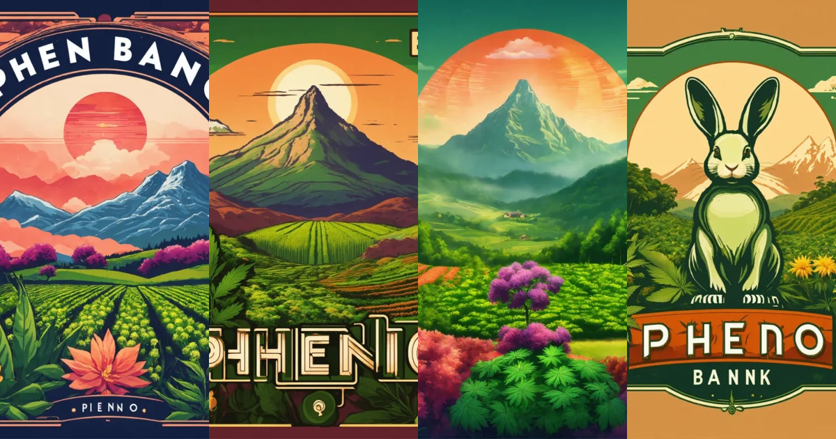 Lexica - Logo of a seed store with name PHENO BANK, Surreal, seed ...