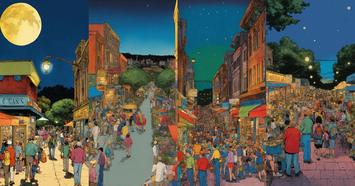 Lexica - Detailed pen and ink illustration of rock rose street in the ...