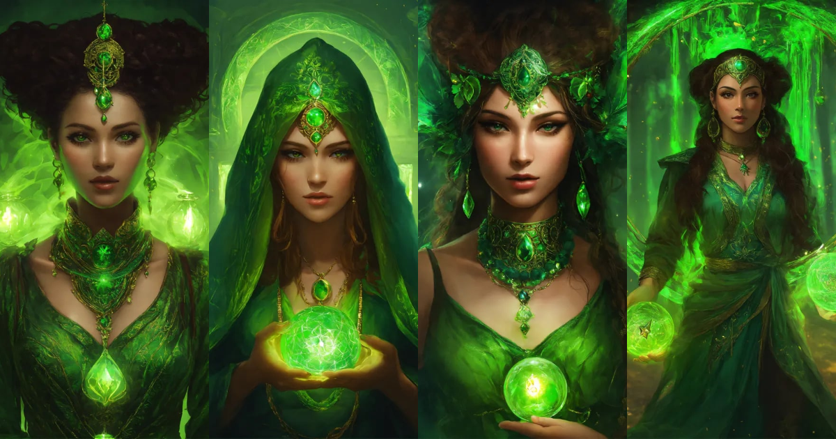 Lexica - A Dathomirian woman with green magic.