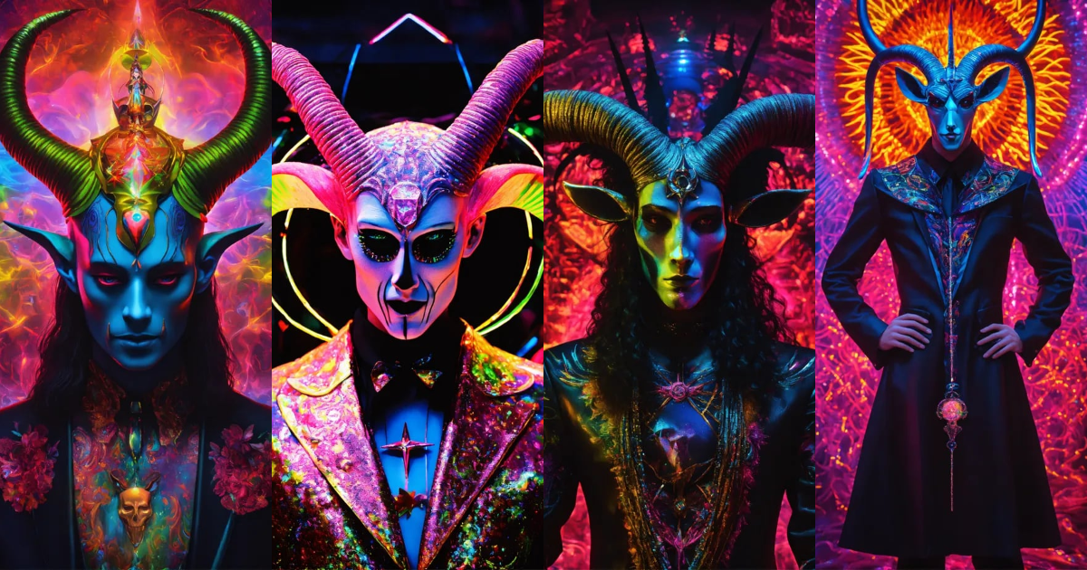 Lexica - Photorealistic 3D portrait of BAPHOMET Lord psytrance slender ...
