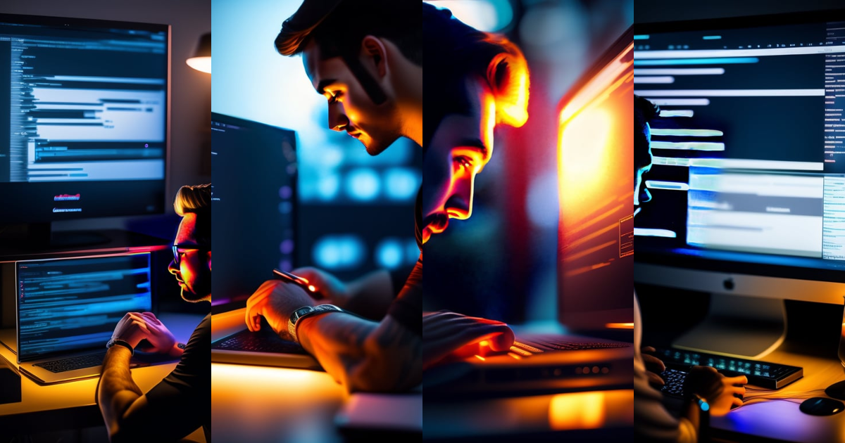 Lexica - Web developer coding in the dark