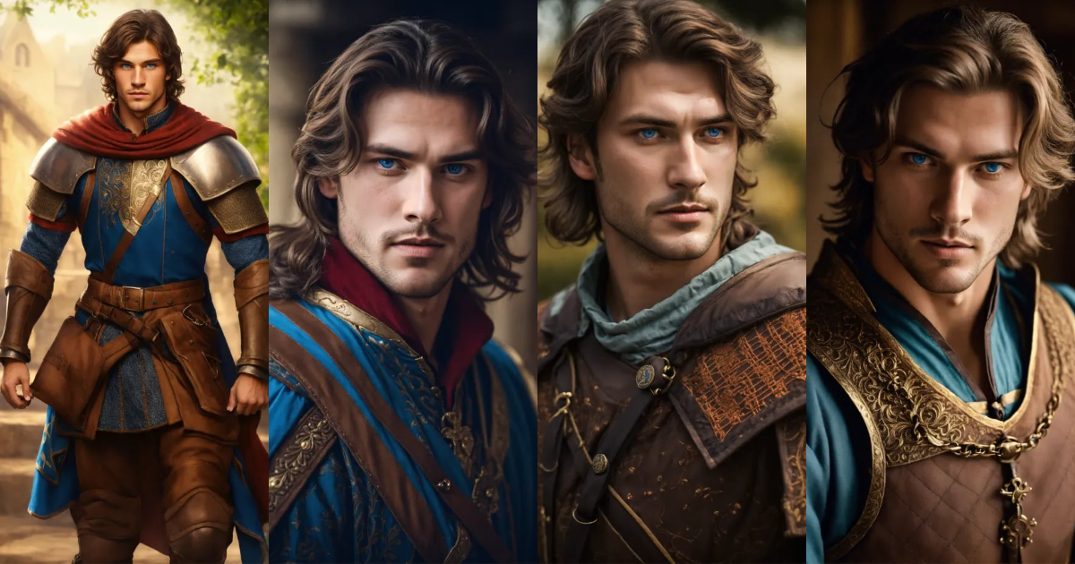 Lexica - Very handsome man, blue eyes, brown hair, courageous, athlete ...