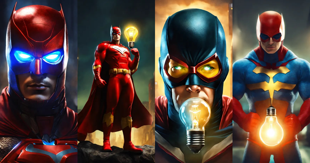 Lexica - A superhero that’s really cool looking, but has a lightbulb as ...