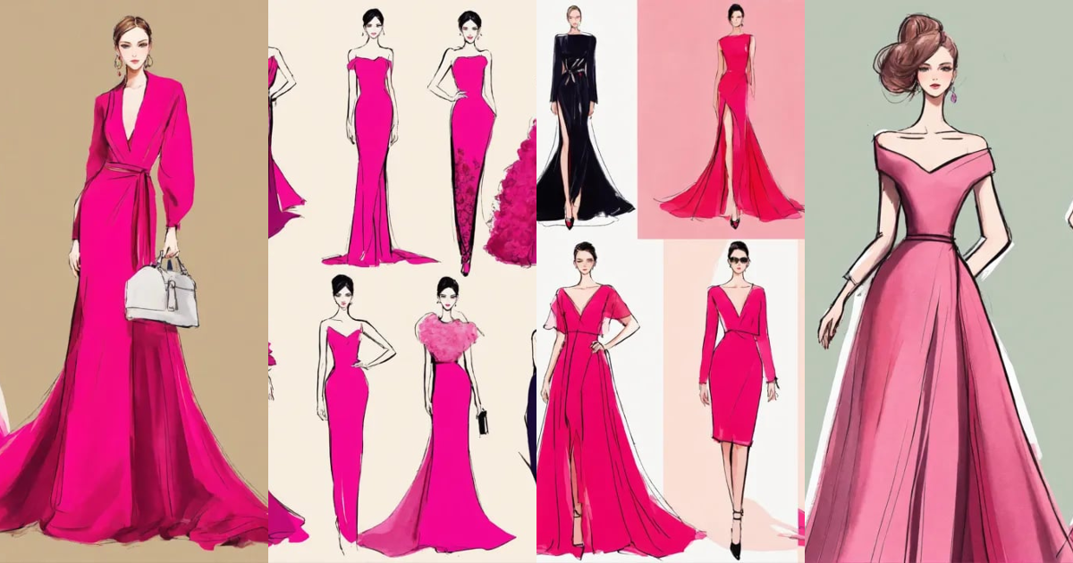 Lexica - Fashion illustrations, 12 different designs, rough sketches ...