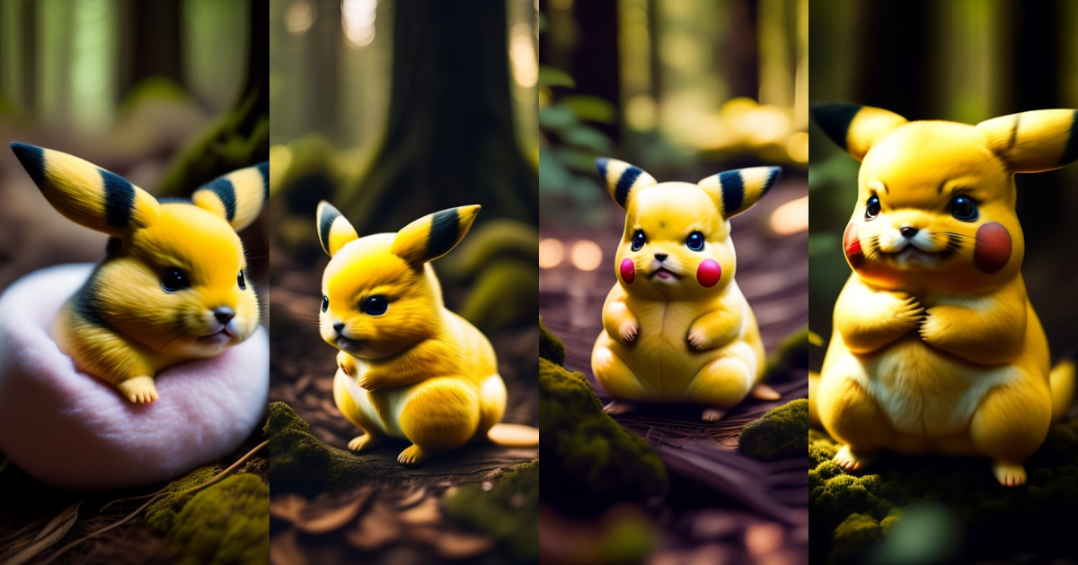Lexica - Hyper realistic pikachu baby left in the woods,weird ...