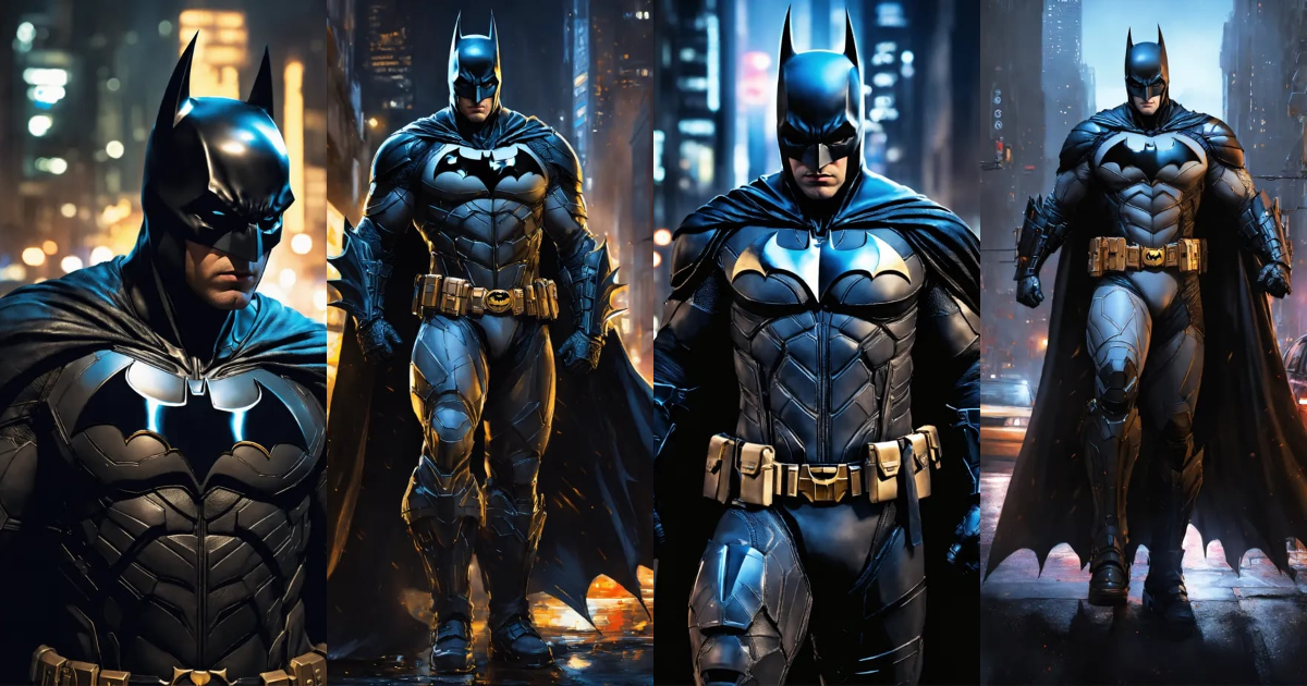 Lexica - Portrait painting of batman with black leather armor, ultra ...
