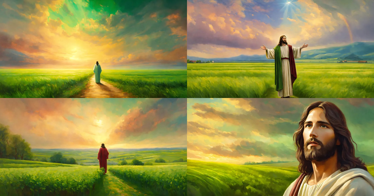 Lexica - Jesus christ looking to the sky portrait in oil painting style ...