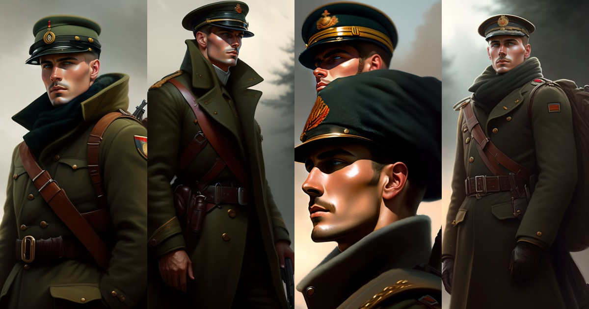 Lexica - A painting of a german soldier, circa 1940, trending on ...