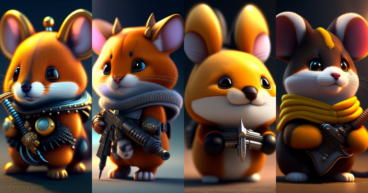 Lexica - Battle mice, cute cuddly, weapons, high detail, 8k resolution