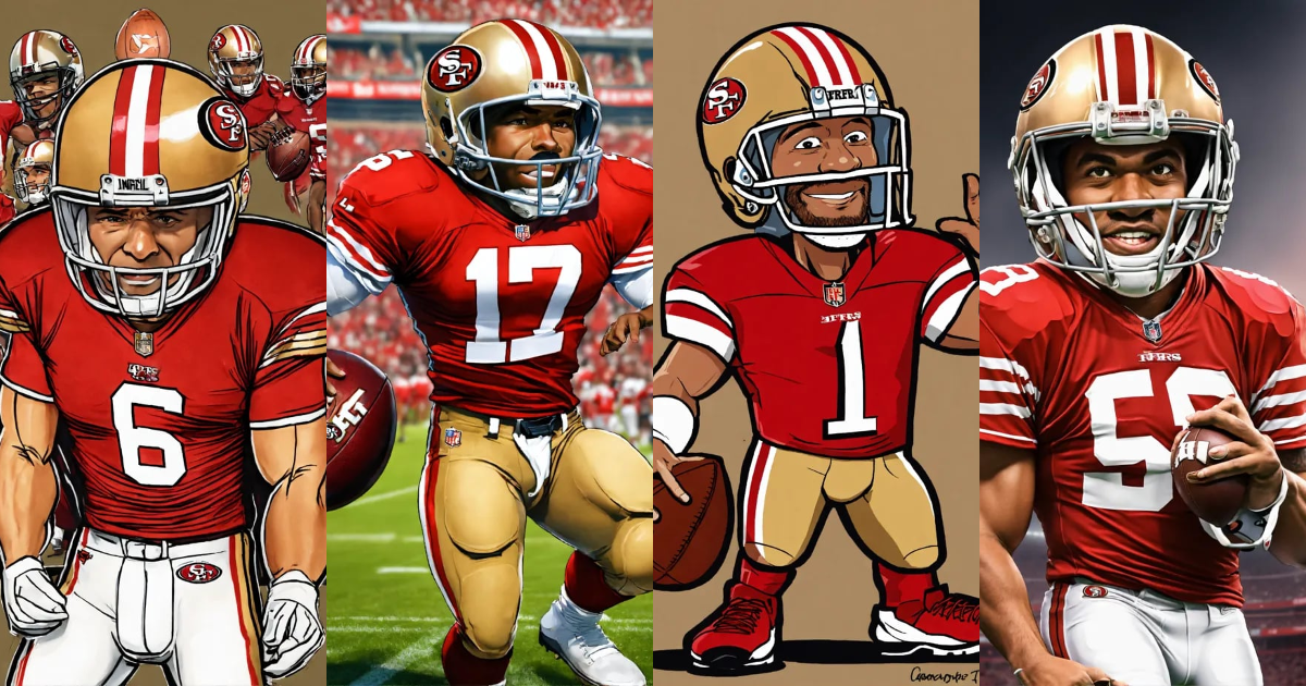 Lexica - Caricature nfl football team 49ers