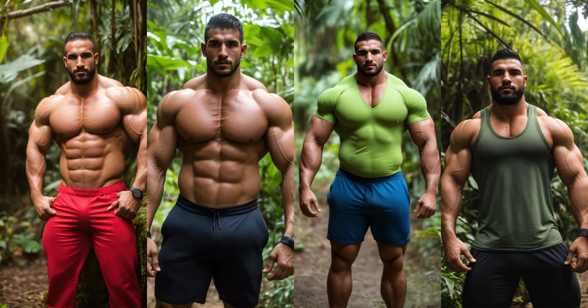 Lexica - 30-year-old man with big muscles, big bodybuilder, Moroccan ...