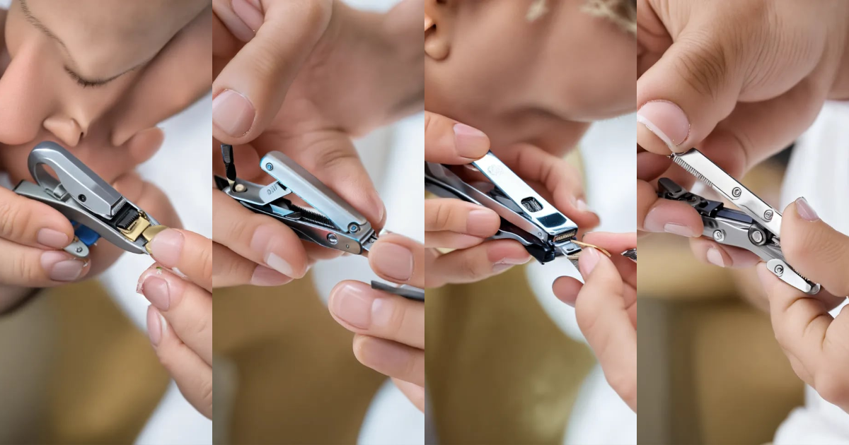 Lexica - Man clipping his nails with a nail clipper