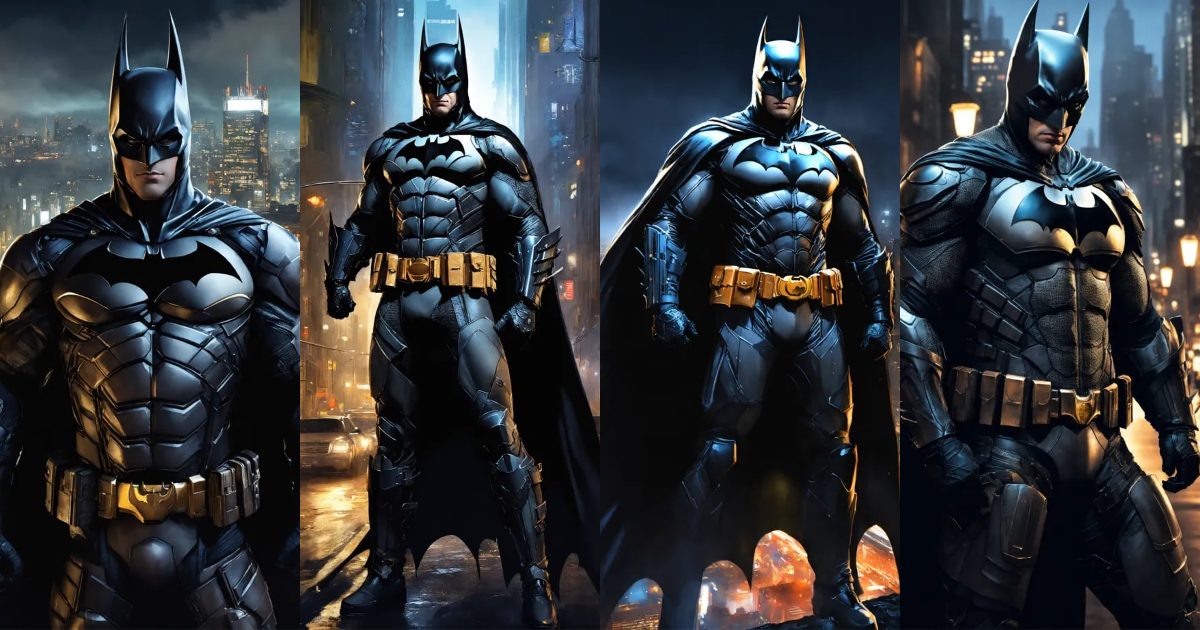 Lexica - Portrait painting of batman with black leather armor, ultra ...