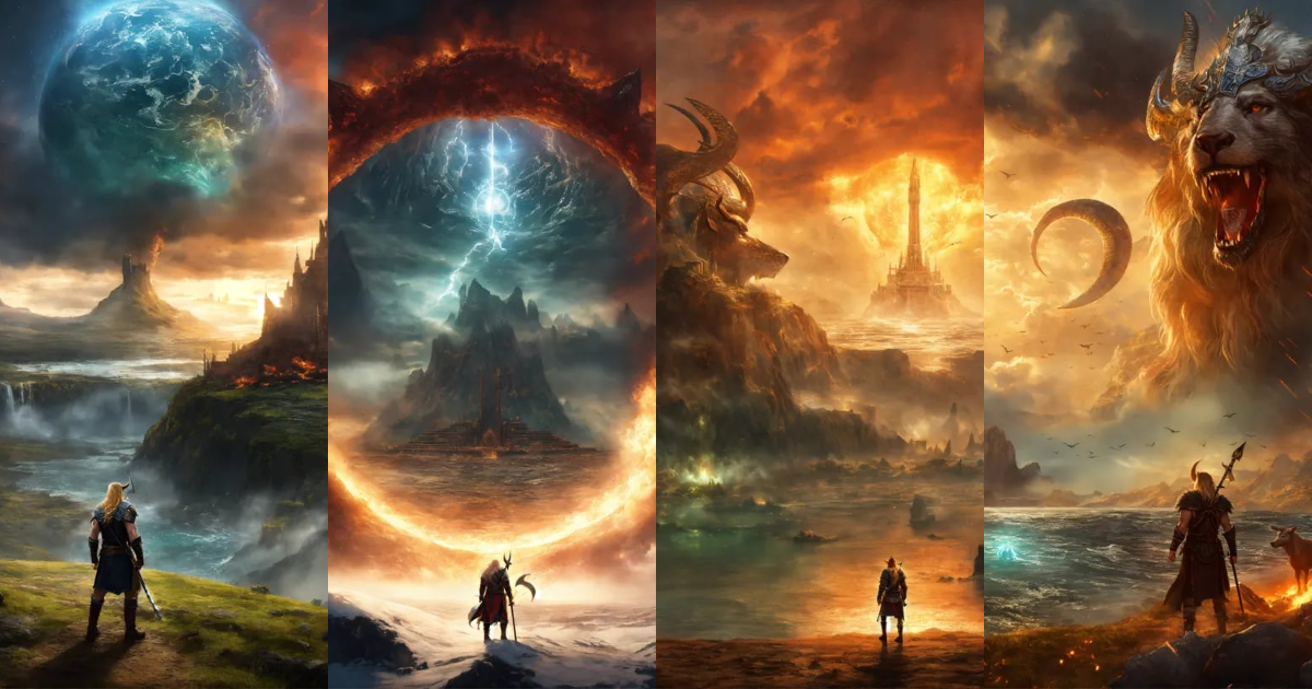 Lexica - End of the world, ragnarok, mythology, realistic, norse myth