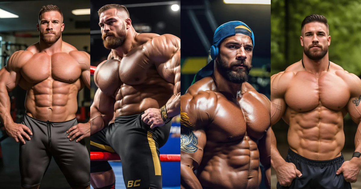 Lexica - 30-year-old wrestler with big muscles, bodybuilder, big