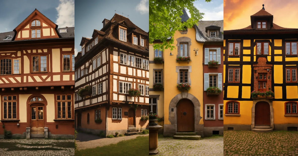 Lexica - A german residential building from 17th century realistic photo