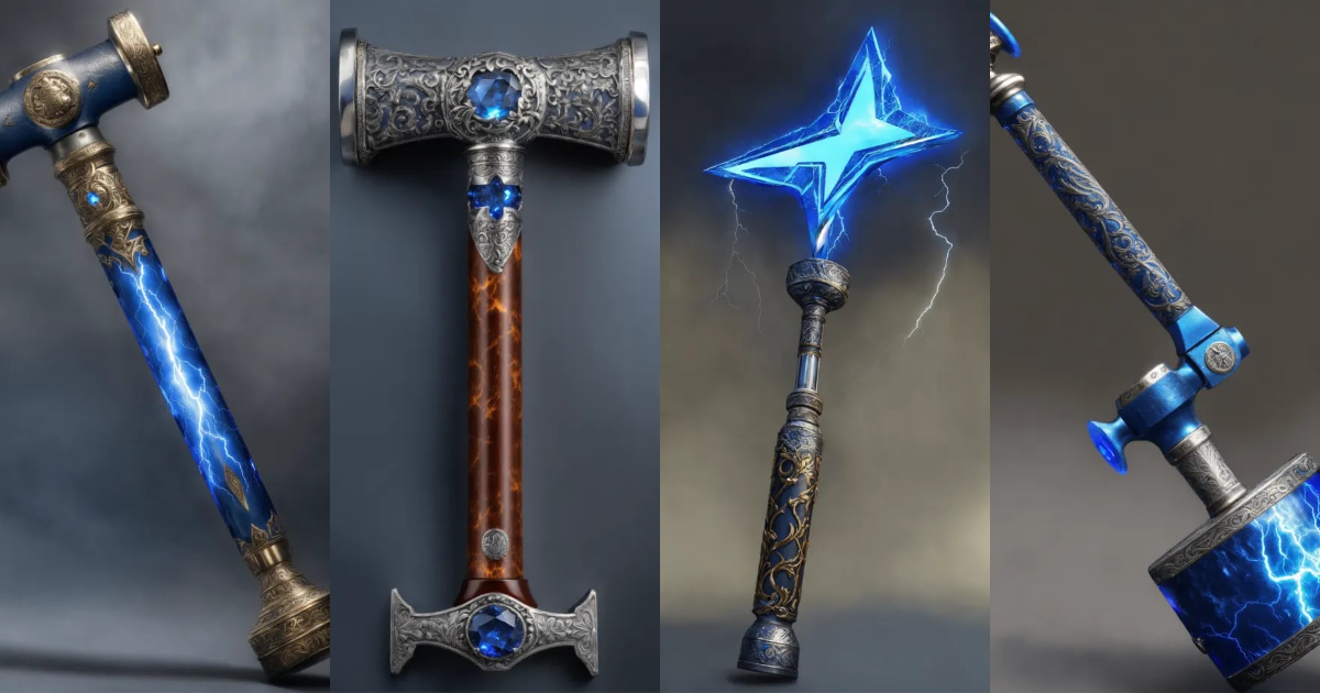 Lexica - Lightning sledgehammer , Weapon , ancient , sapphire and ...