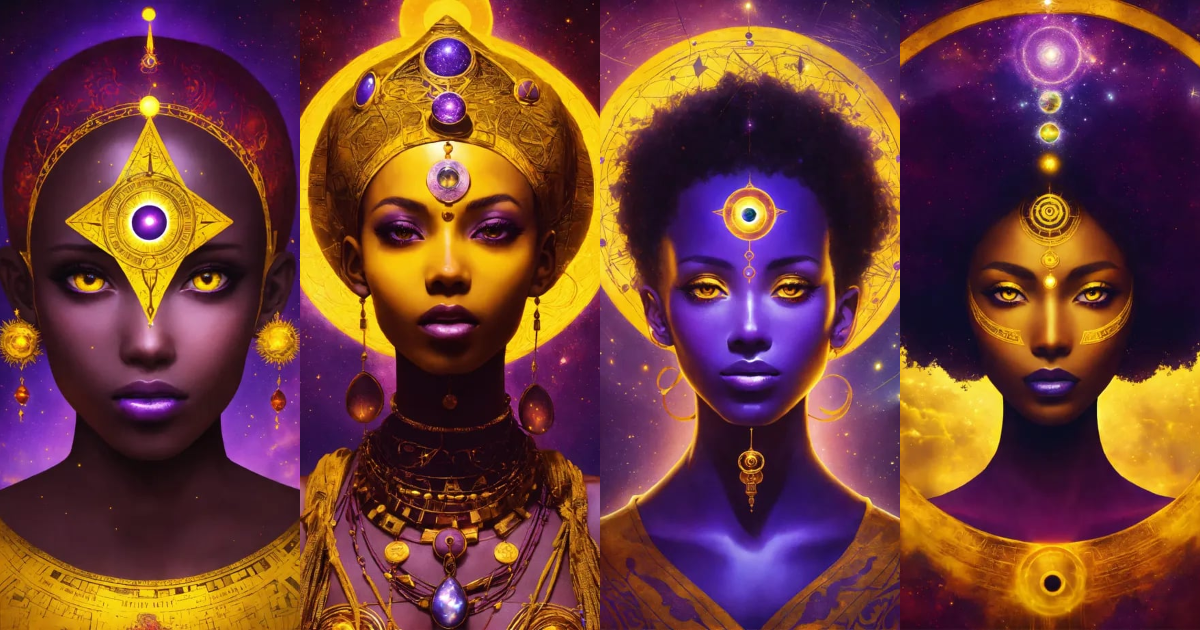 Lexica - Law of attraction, simple color, one starred purple skinned ...