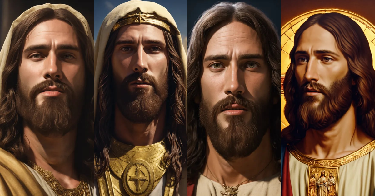 Lexica - Portrait of jesus christ who looks like Giga chad, 4k, realistic