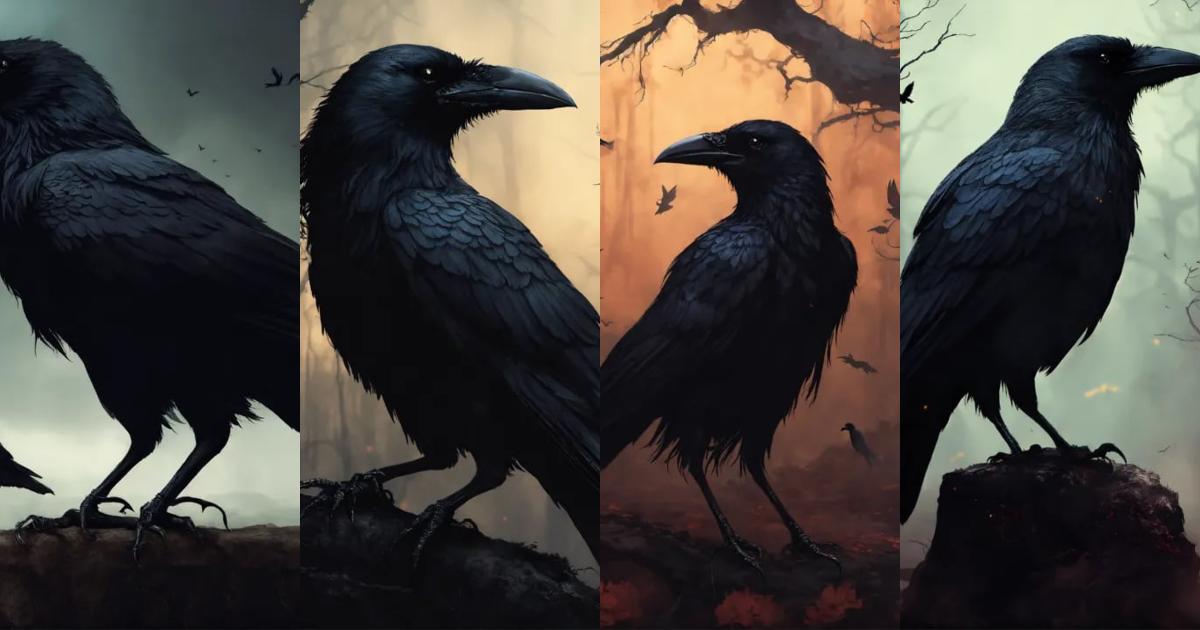 Lexica - Dark aesthetic, A macabre shadow creature, holding a black crow, scary, eerie, stunning ...
