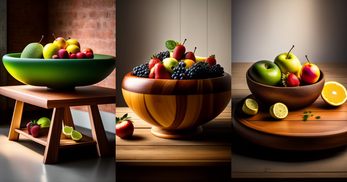 Lexica - Craved wooden table+fruit basket on top of table,delicous ...