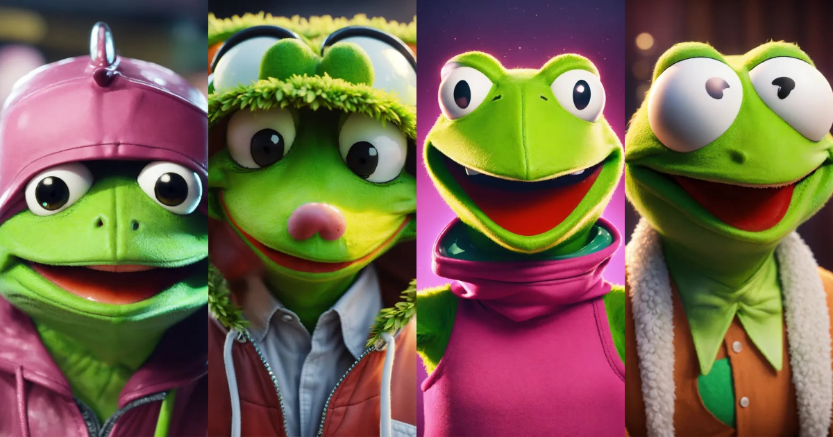 Lexica - Anime of angry kermit the frog, anime, octane render, a head ...
