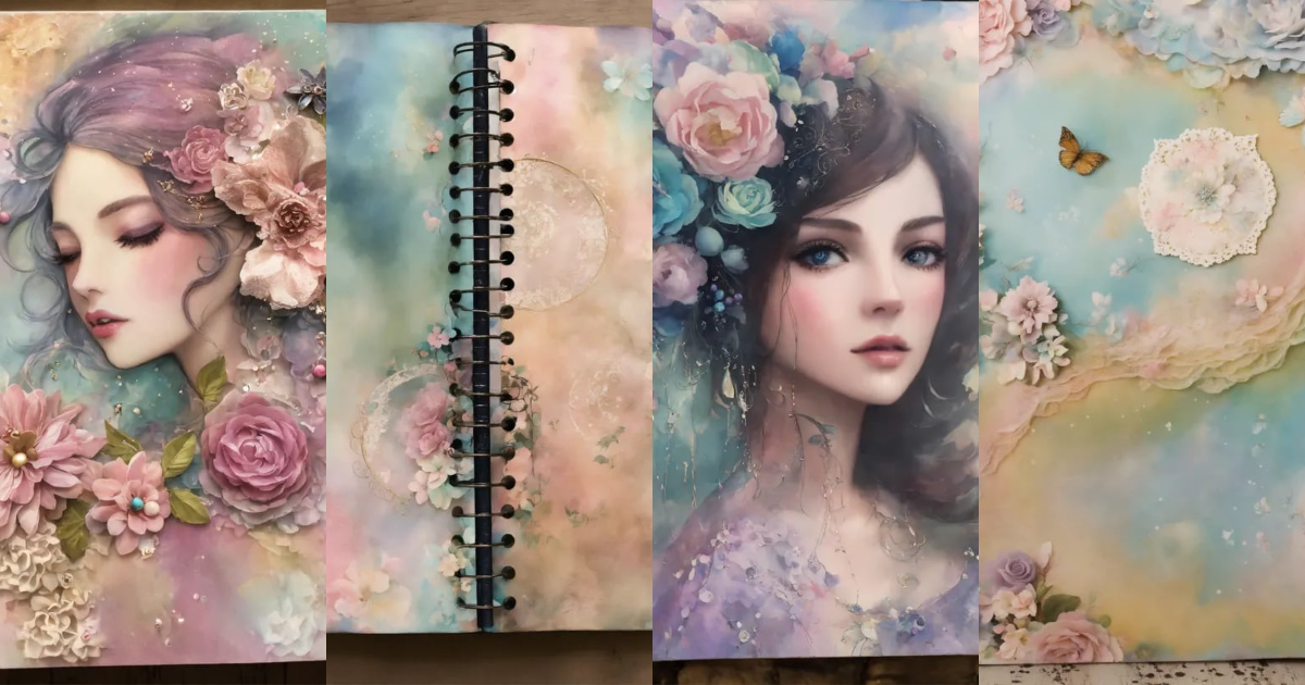 Lexica - Shabby chic dreamy mist pastel junk journals Shabby chic full ...