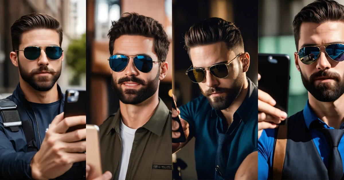 Lexica - FBI agent who is handsome taking a selfie with a slight beard ...