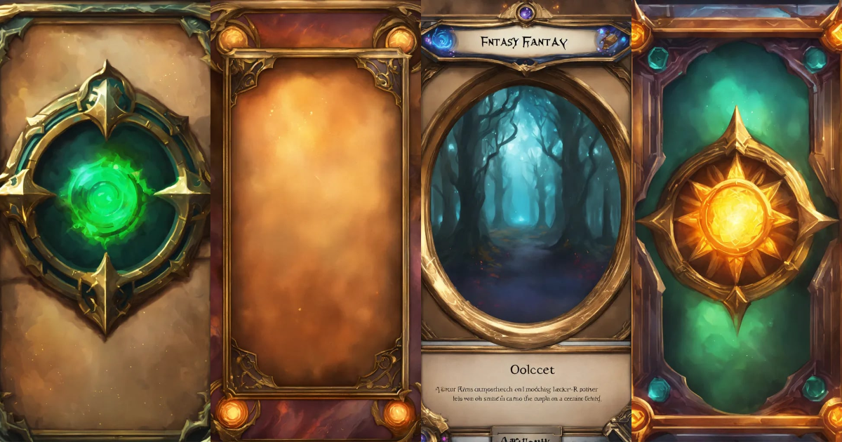 Lexica - Empty fantasy art card frame for fantasy RPG deck building ...