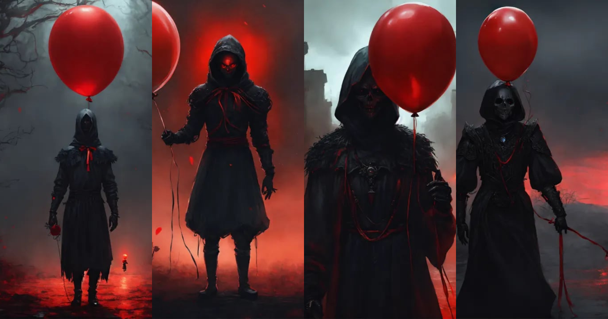 Lexica - Dark aesthetic, A creepy dark humanoid figure, holding a red ...