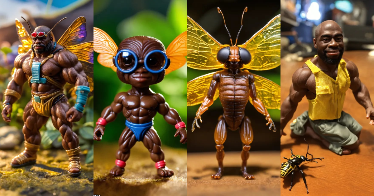 Lexica - 1 inch Bug size Shrunk tiny shrinking micro Rapper fairy toy ...