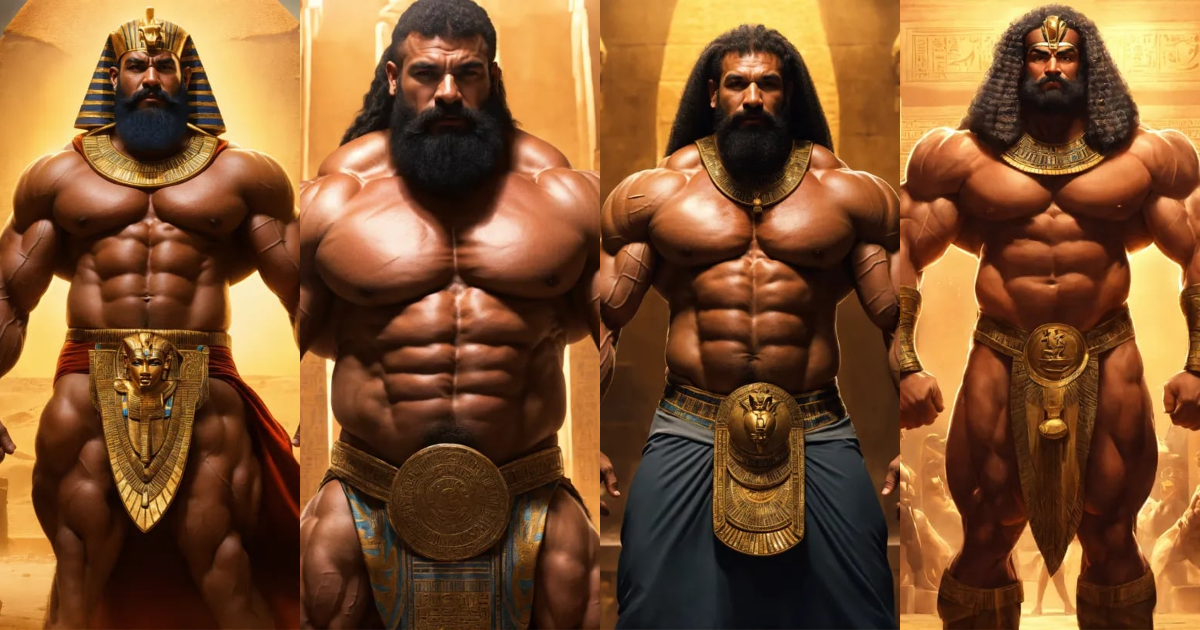 Lexica - 45-year-old hairy ancient Egyptian god with big muscles, big ...