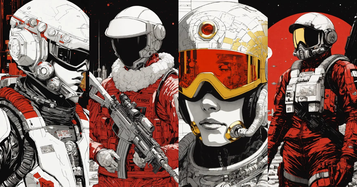 Lexica - Futuristic soldier, psychic, Katsuhiro Otomo style, black ...