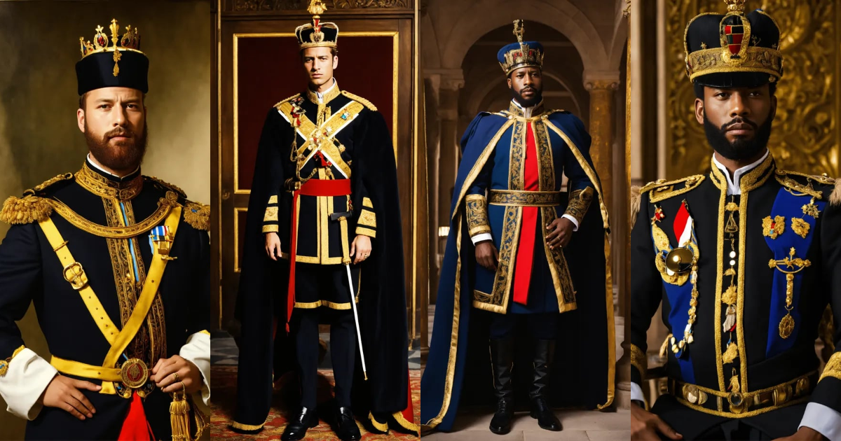 Lexica - Black king david royal uniform