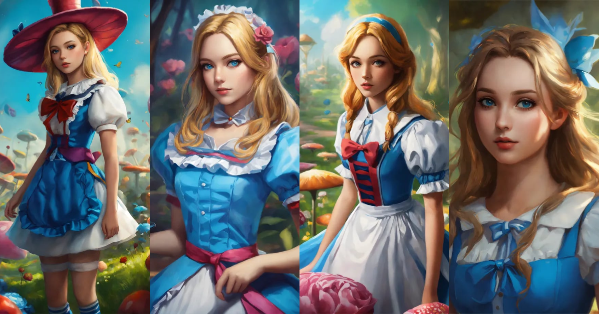 Lexica - The character Alice, from Alice in Wonderland, realistic ...