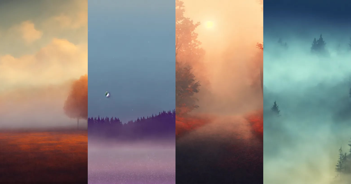 Lexica - Fog texture, stylized, simple design, digital art