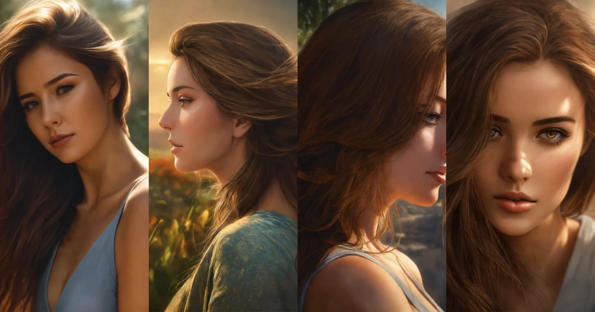 Lexica - Woman, face hidden by hair, hyper realism, poetic, romantic ...