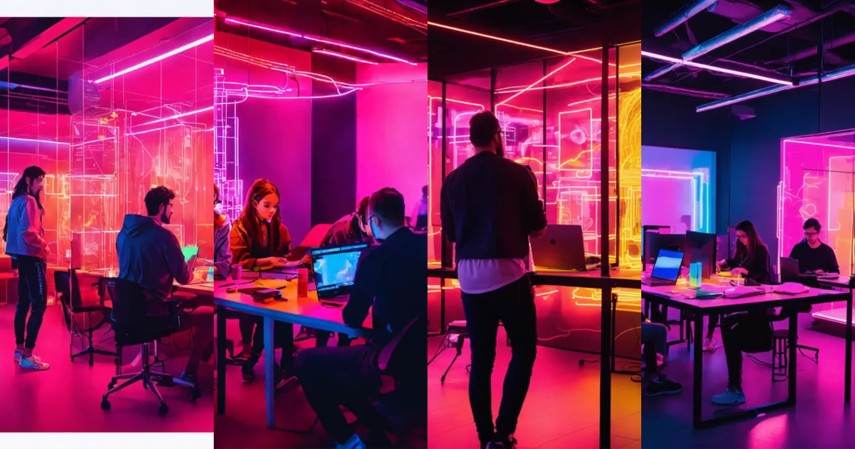 Lexica - Team of web developers (with woman too) building prototypes ...