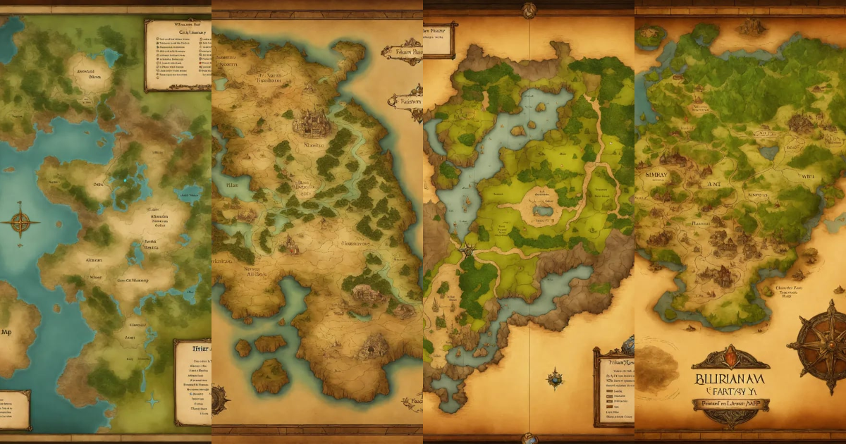 Lexica - Blank Fantasy realm map
