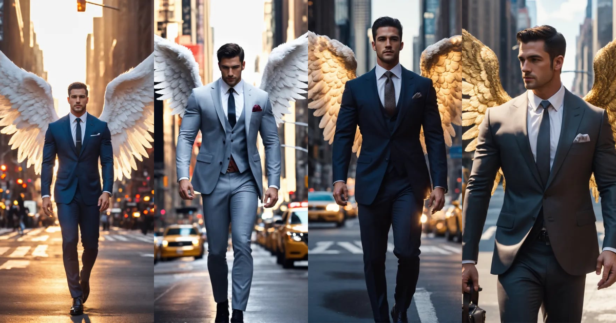 Lexica - A strong handsome white male angel god, a handsome god with ...