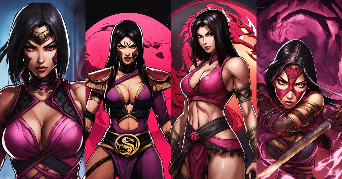 Lexica - Mortal kombat mileena in manga style