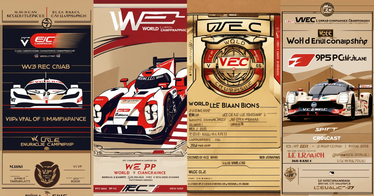 Lexica - WEC World endurance championship card VIP ID pass, beige white ...