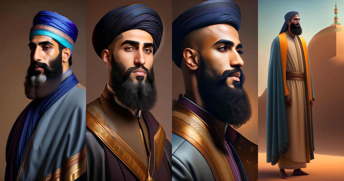 Lexica - Imam Kazem is an Arab man with a long and black beard, he has ...