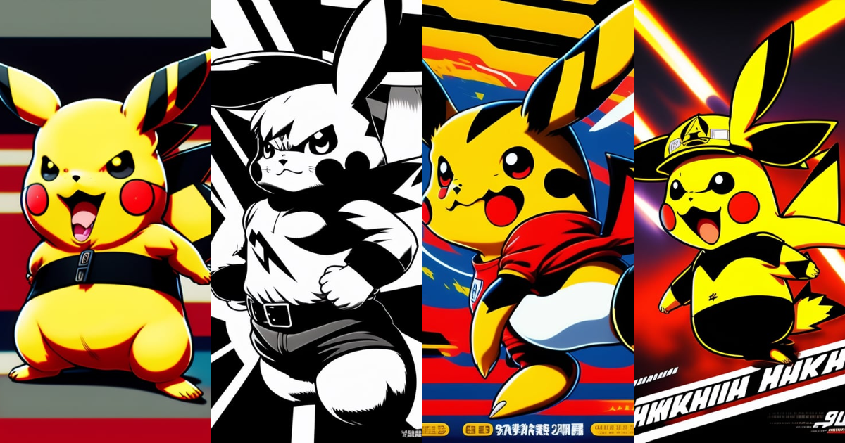 Lexica - Pikachu doing thunderbolt in the style of 90's vintage anime ...