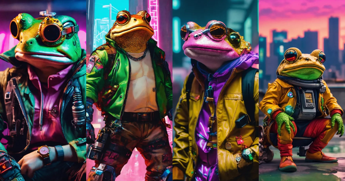 Lexica - Photorealistic Fashion Shoot of Toad as a cyber punk Toad ...