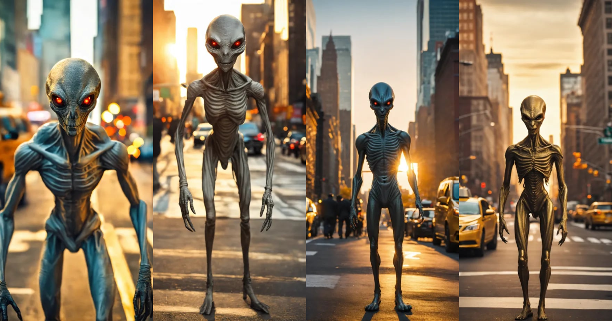 Lexica - Very creepy evil demonic realistic grey alien standing in the ...