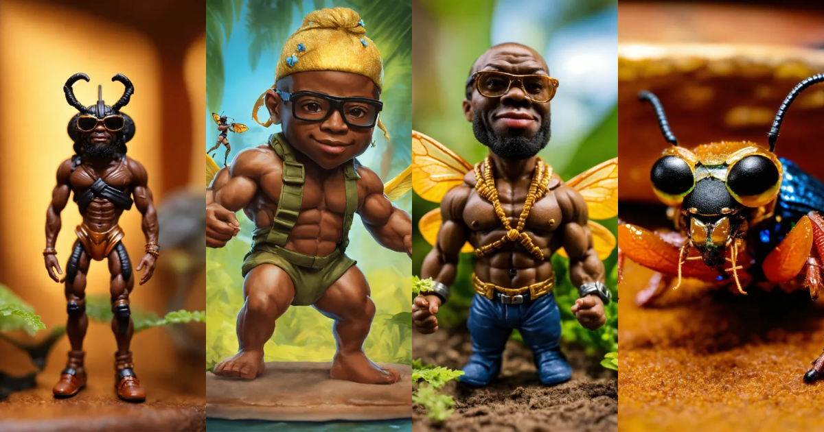 Lexica - 1 inch Bug size Shrunk tiny shrinking micro Rapper fairy toy ...