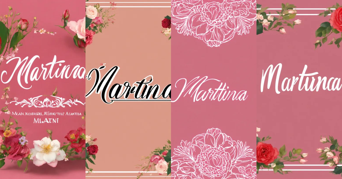 Lexica - The name "martina" written in several languages in rose with ...