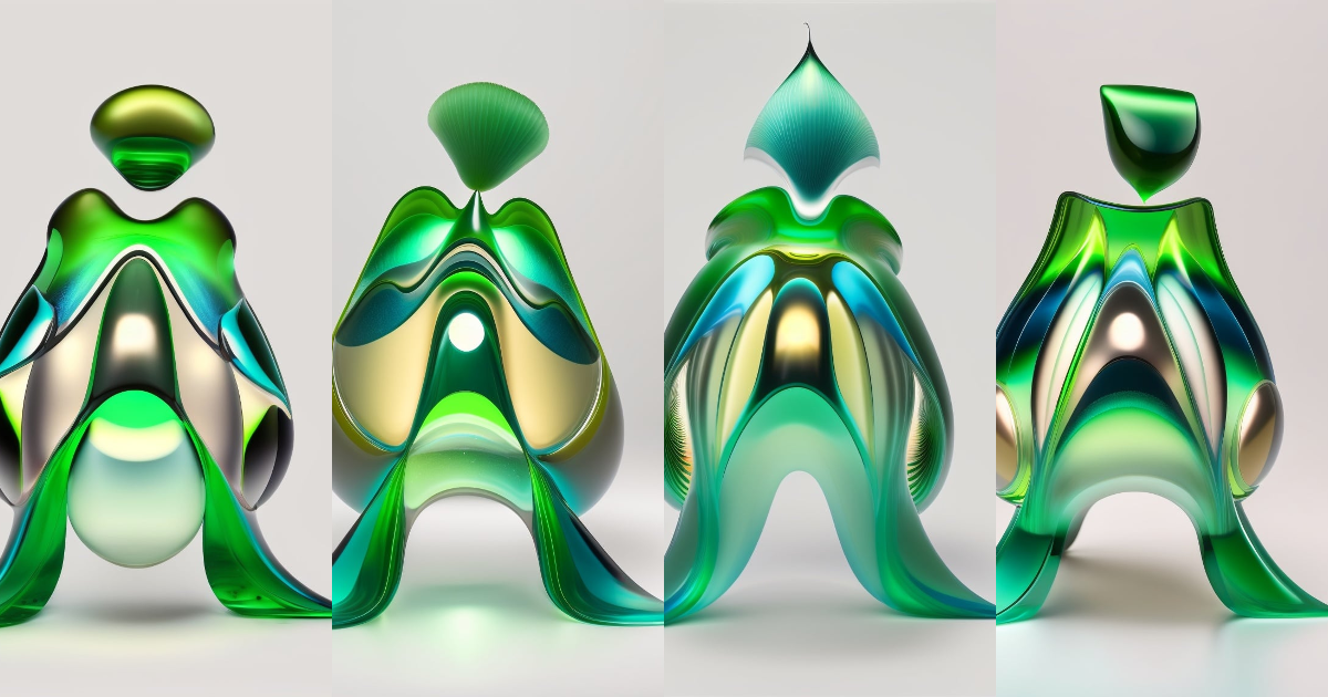 Lexica - Create a gelatinous form with a combination of blue and green ...