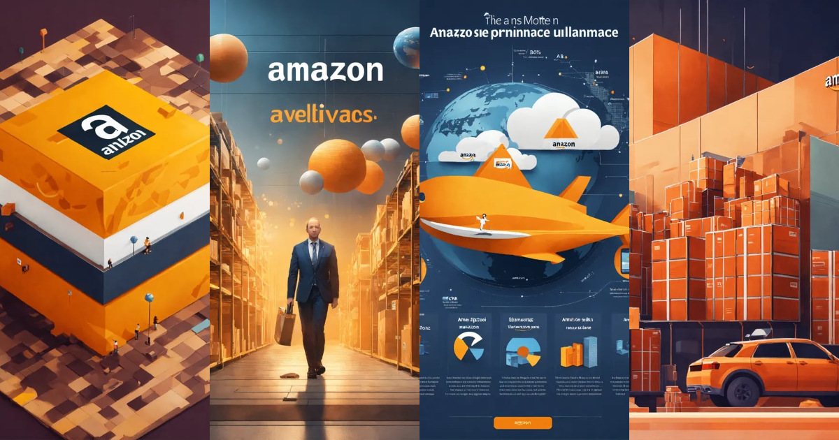 Lexica - Create an image that symbolizes Amazon's rise and dominance in ...